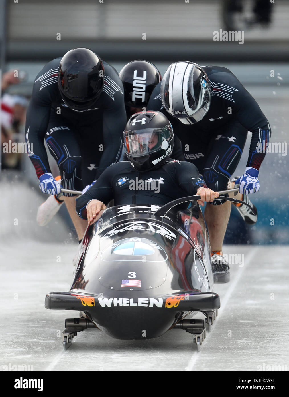 Winterberg, Germany. 07th Mar, 2015. Bobsleigh pilot Steven Holcomb and ...