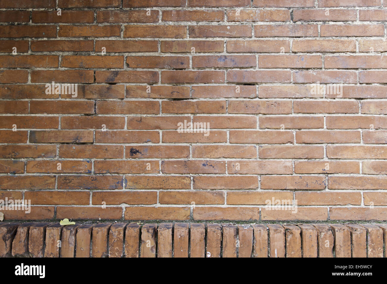 Old brick wall, detail of a wall of an old building, textured ...