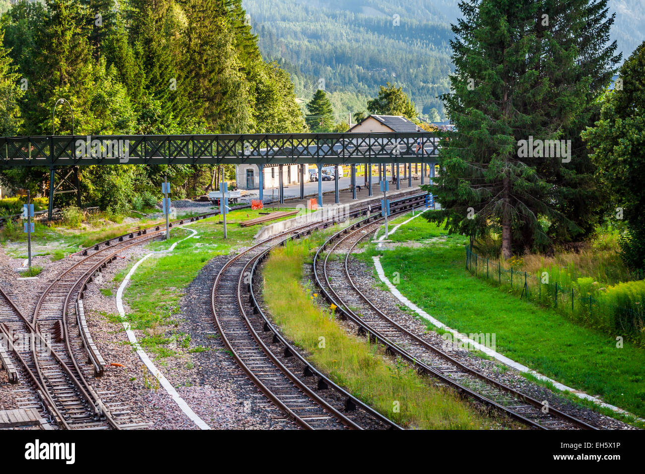 Railway tracks in a rural scene Stock Photo - Alamy