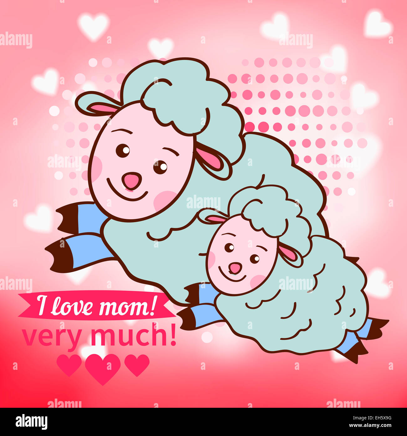 Greeting card design for Mother's Day Stock Photo - Alamy