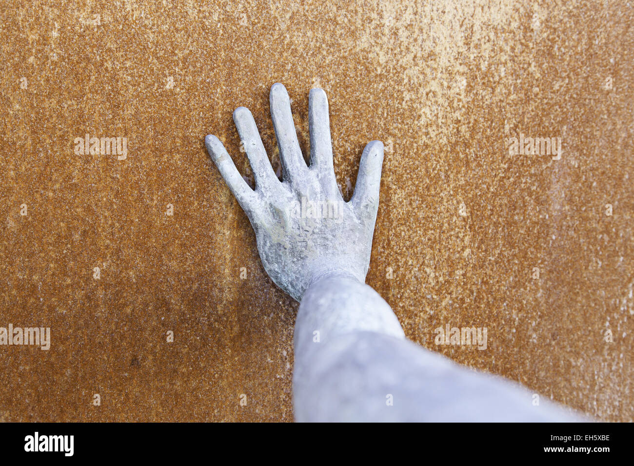 Rusty metal hand detail of a steel arm, texture and rust Stock Photo ...
