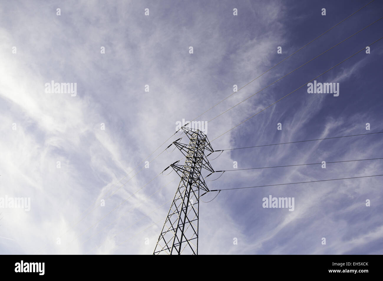 Electricity pylon metal detail transport of energy, environment Stock ...
