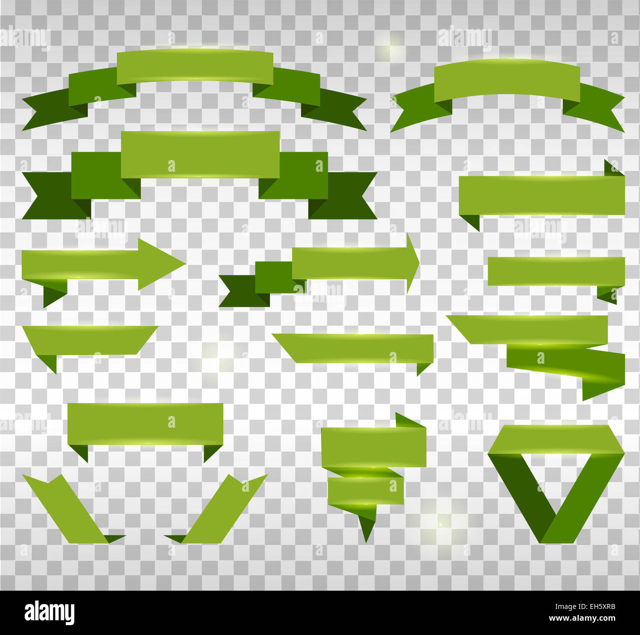 Big Collection of Design Retro Banners Green Stock Photo - Alamy