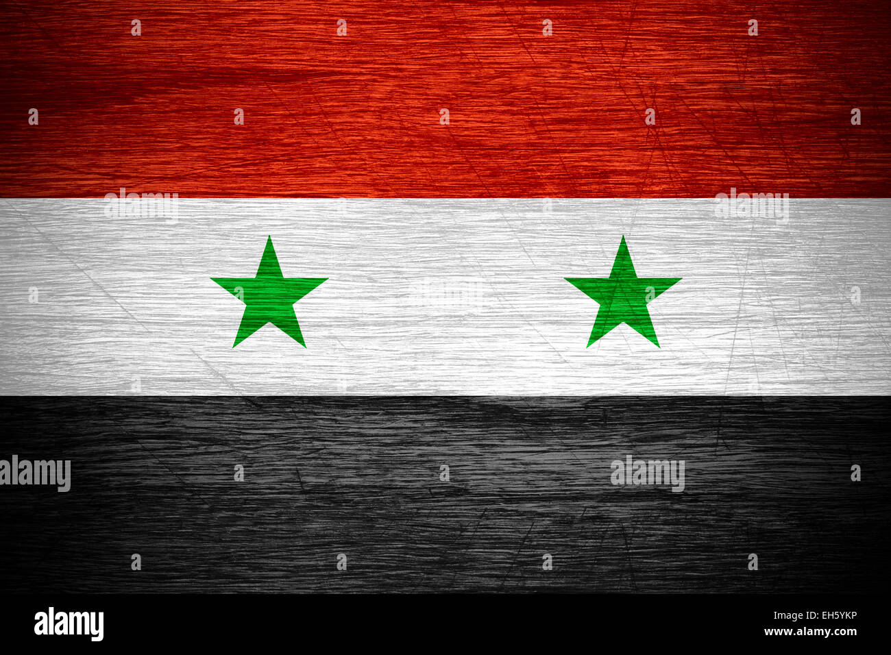 Syria flag or Syrian banner on wooden texture Stock Photo - Alamy