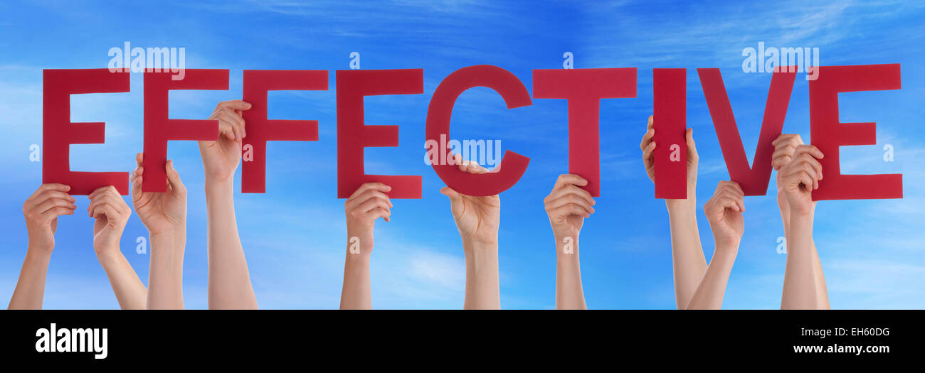 Many Caucasian People And Hands Holding Red Straight Letters Or ...