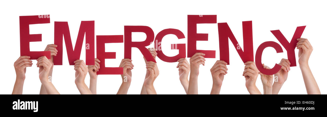 Many Caucasian People And Hands Holding Red Letters Or Characters ...