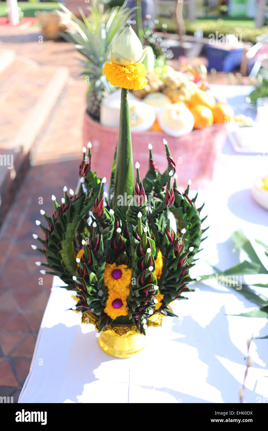 Buddhist ritual offering rice hi-res stock photography and images - Alamy