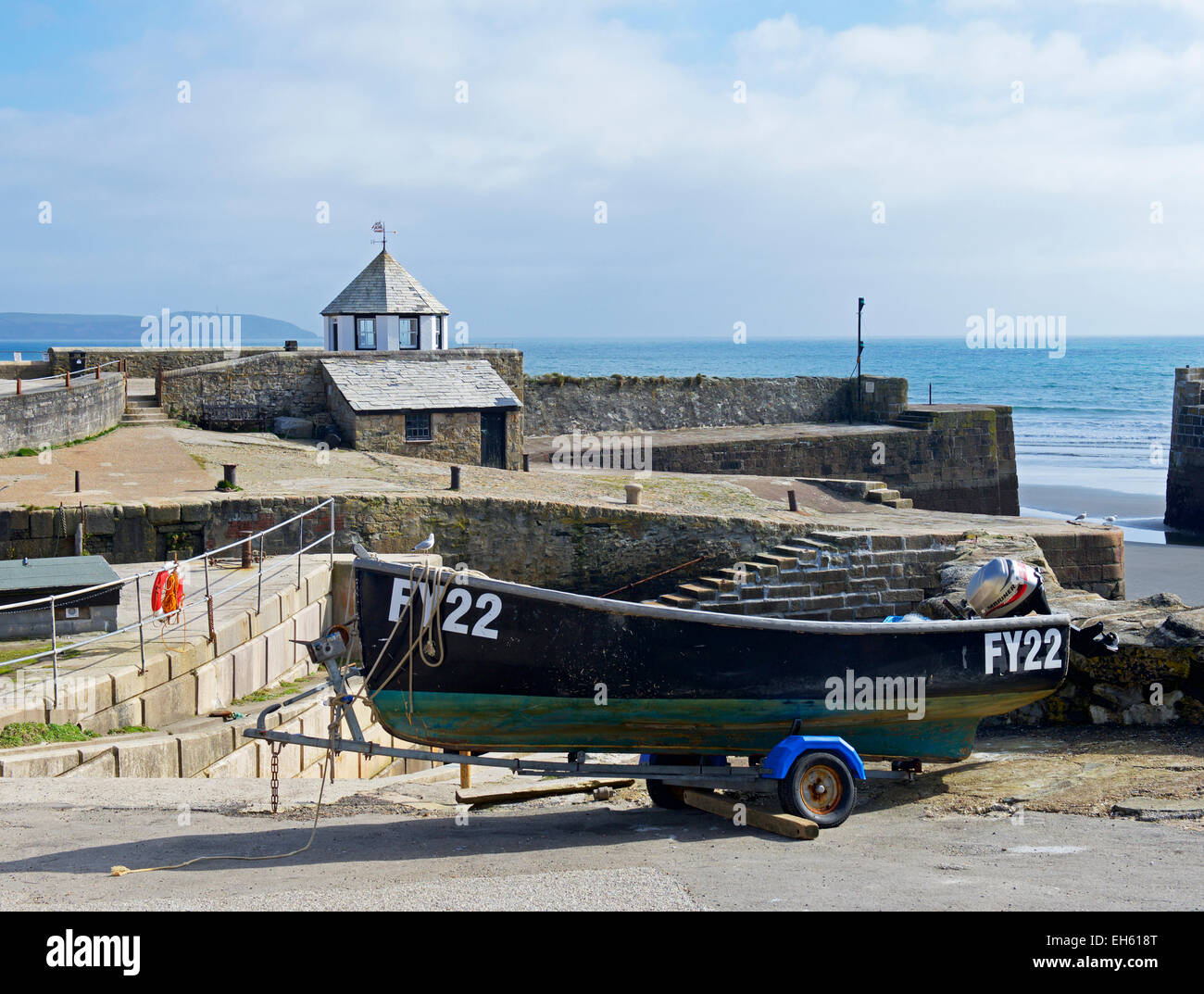 Harbour quay at Charlestown, Cornwall, England UK Stock Photo - Alamy