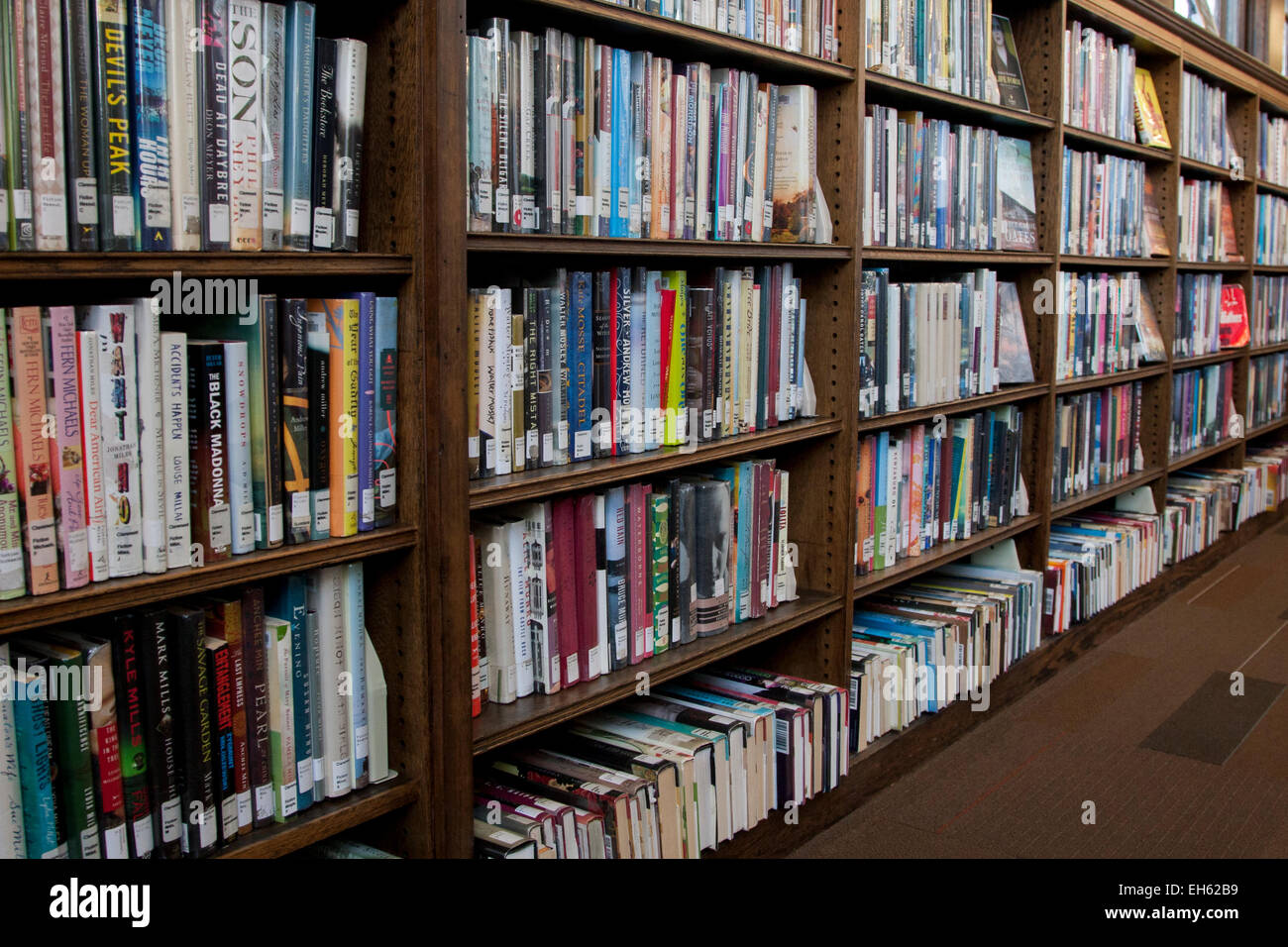 A stack of books in the Claremont branch of the Berkeley Library Stock ...
