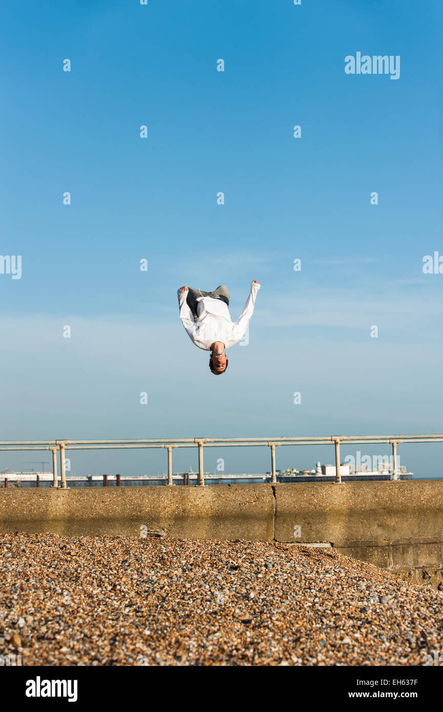Doing a backflip hi-res stock photography and images - Alamy