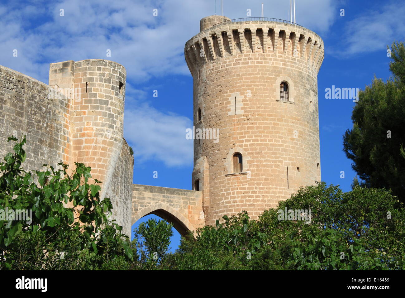Bellver Castle in Palma de Mallorca, Spain Stock Photo - Alamy