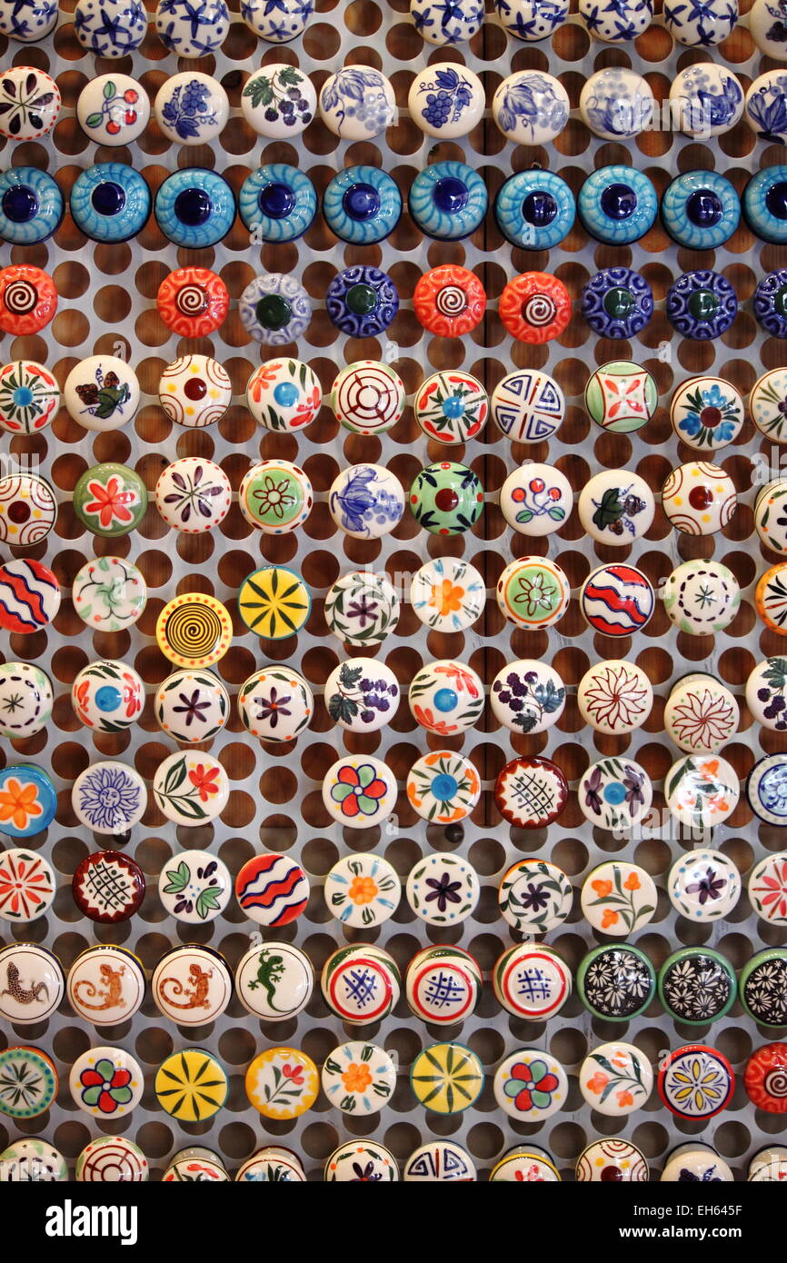 Colorful ceramic caps for sale Stock Photo - Alamy