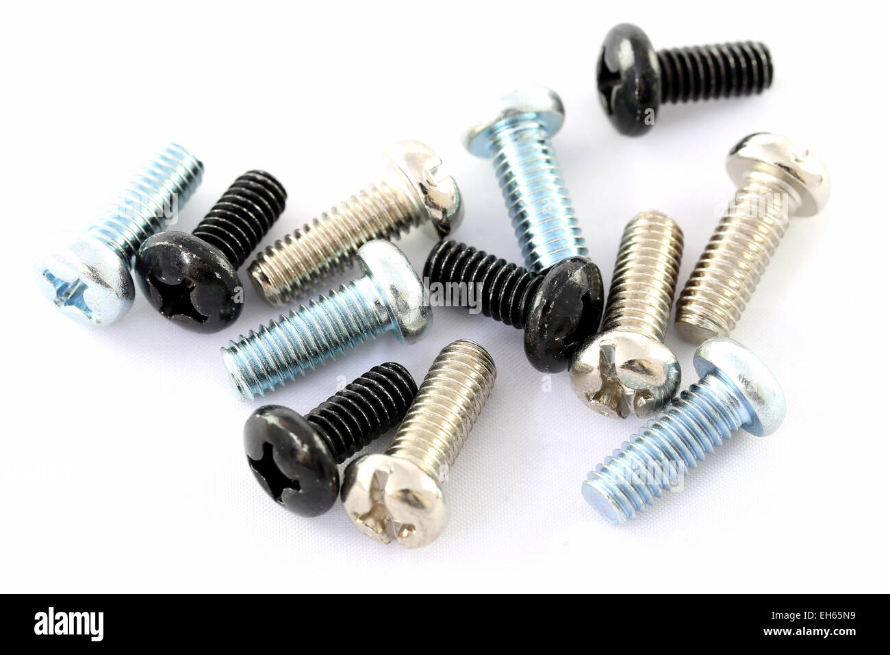 The metal bolts on white background Stock Photo - Alamy
