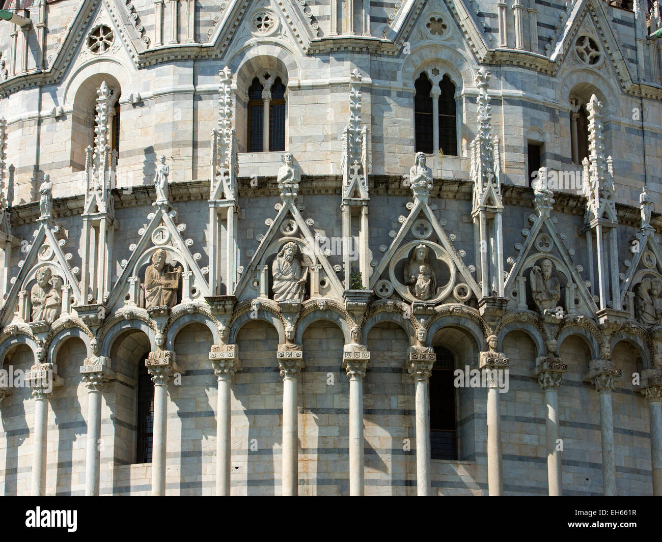 Pisa Italy stonework sculptures Stock Photo - Alamy