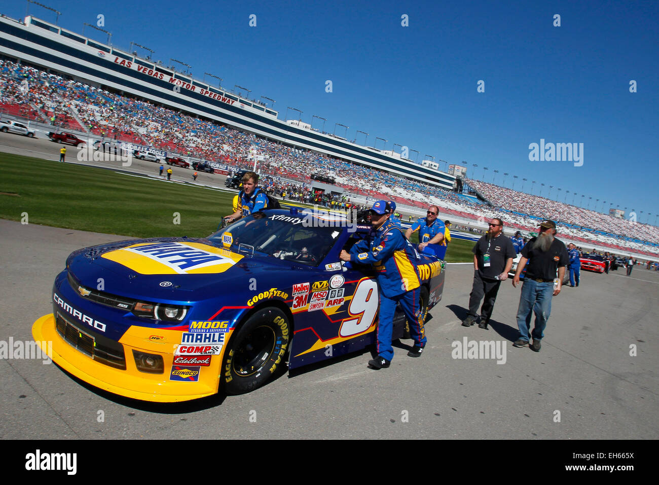 Las Vegas, NV, USA. 7th Mar, 2015. The NASCAR Xfinity Series teams take ...