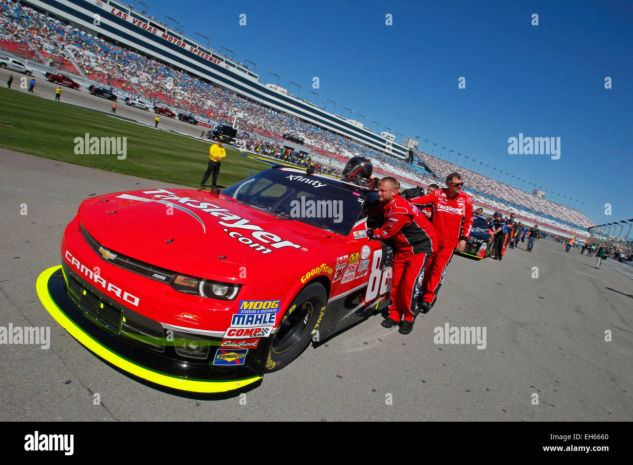 Las Vegas, NV, USA. 7th Mar, 2015. The NASCAR Xfinity Series teams take ...