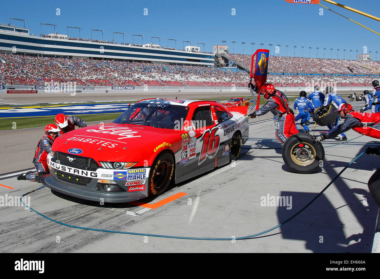 Las Vegas, NV, USA. 7th Mar, 2015. The NASCAR Xfinity Series teams take ...