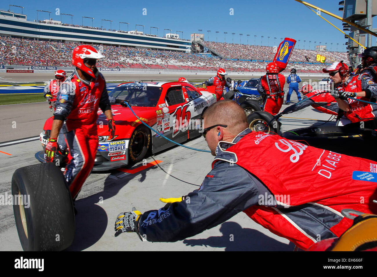 Las Vegas, NV, USA. 7th Mar, 2015. The NASCAR Xfinity Series teams take ...