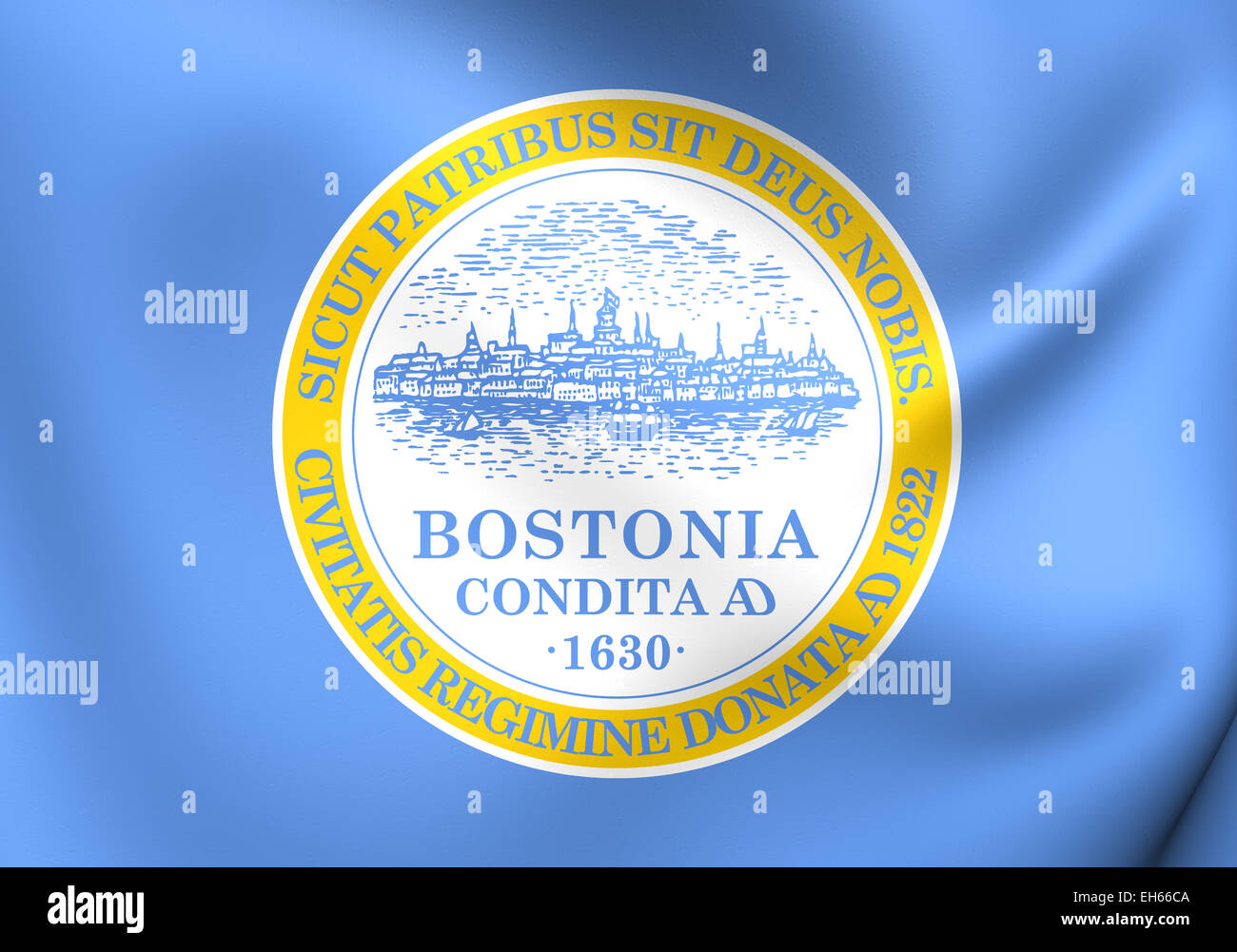 Flag of Boston, USA. Close Up Stock Photo - Alamy