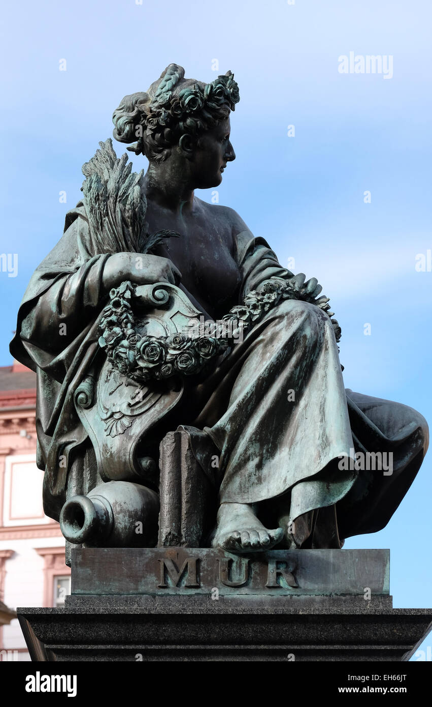 Archduke Johann Fountain, allegorical representation of the river Mur ...