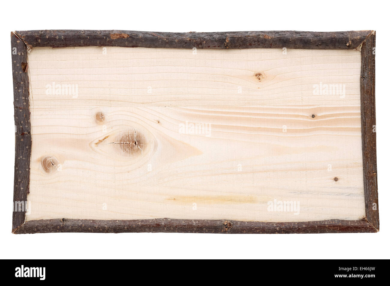 Wood plank banner isolated on white background Stock Photo - Alamy