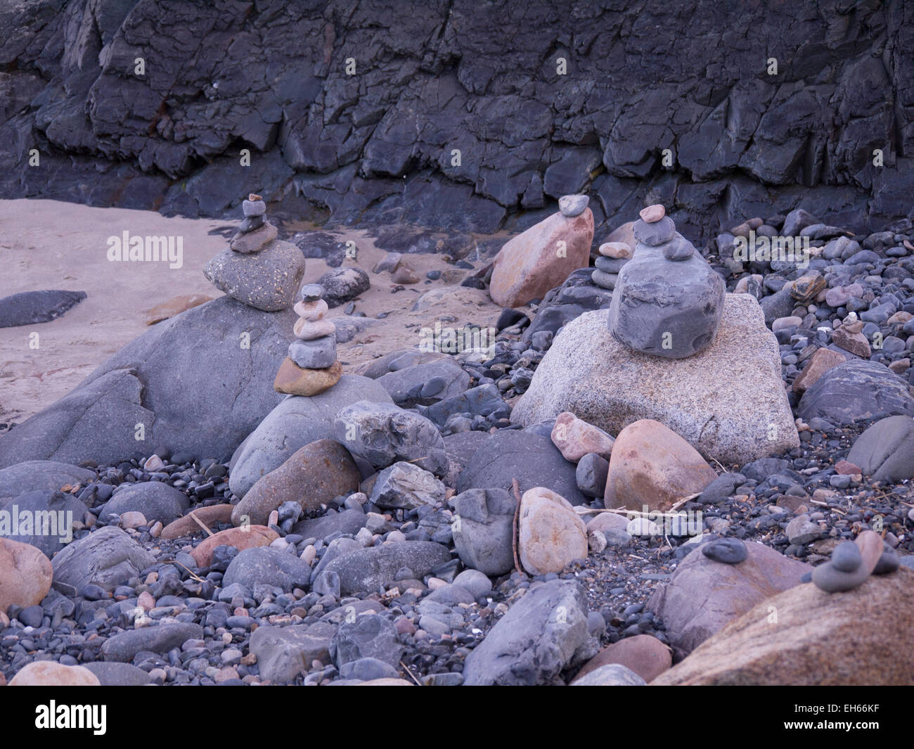 Rock Balancing - Ogunquit, ME Stock Photo - Alamy