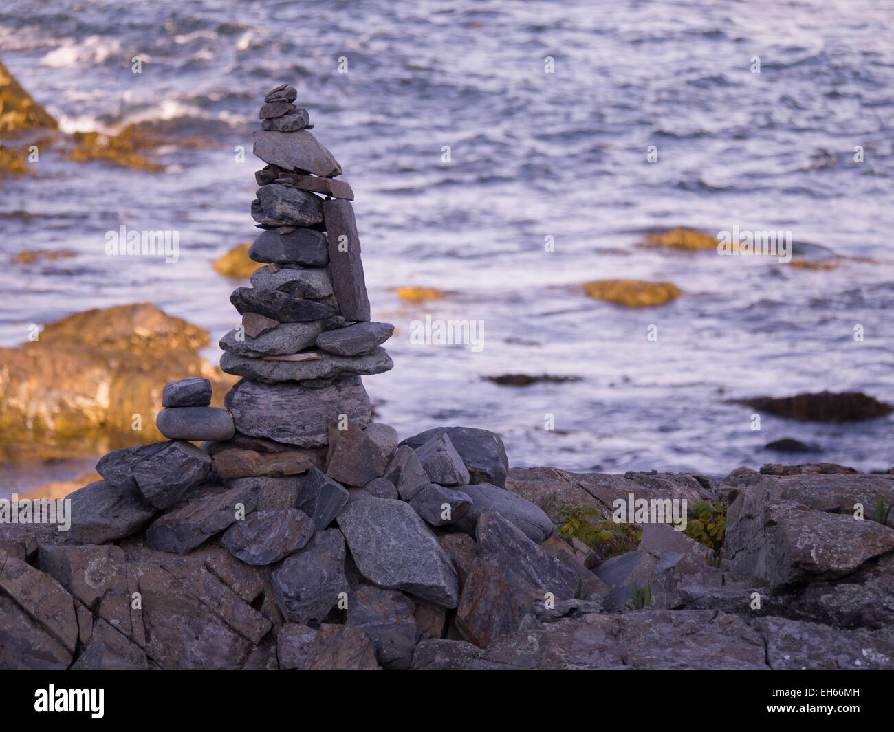 Rock Balancing - Ogunquit, ME Stock Photo - Alamy