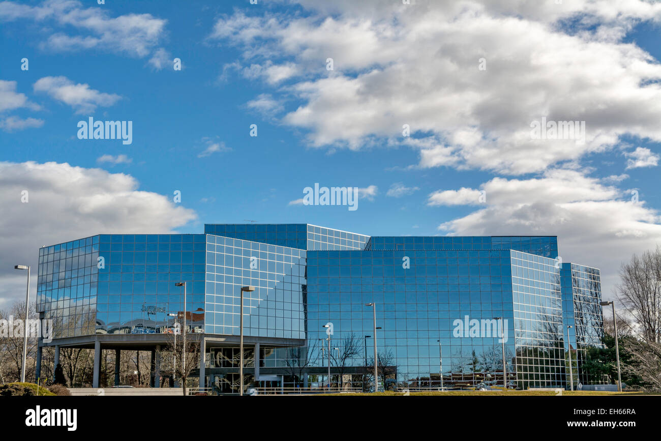 Glass building with mirror windows Stock Photo - Alamy
