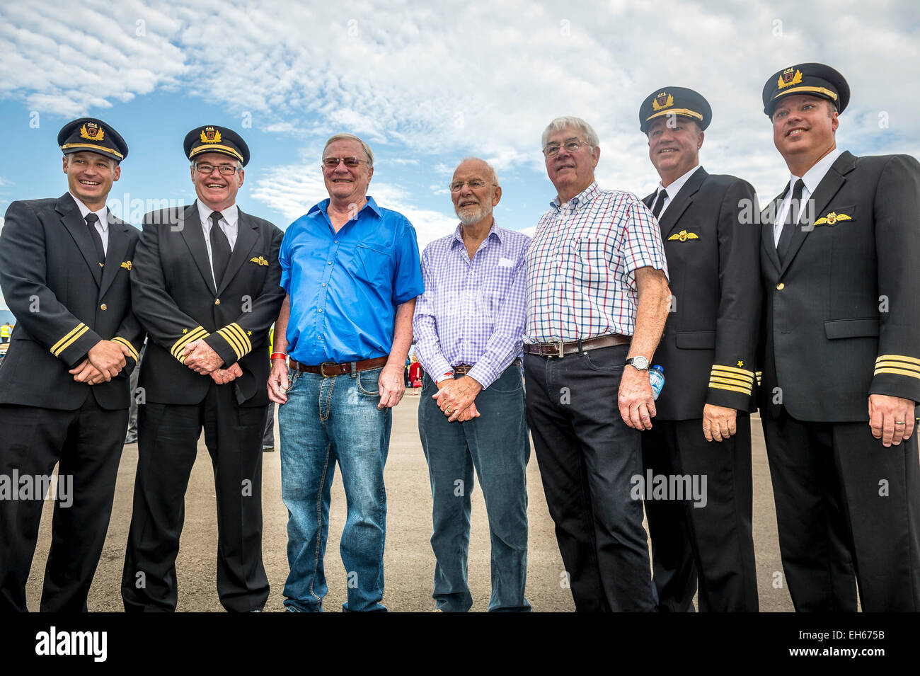 Sydney, Australia. 8th March, 2015. Media help recreating the historic ...