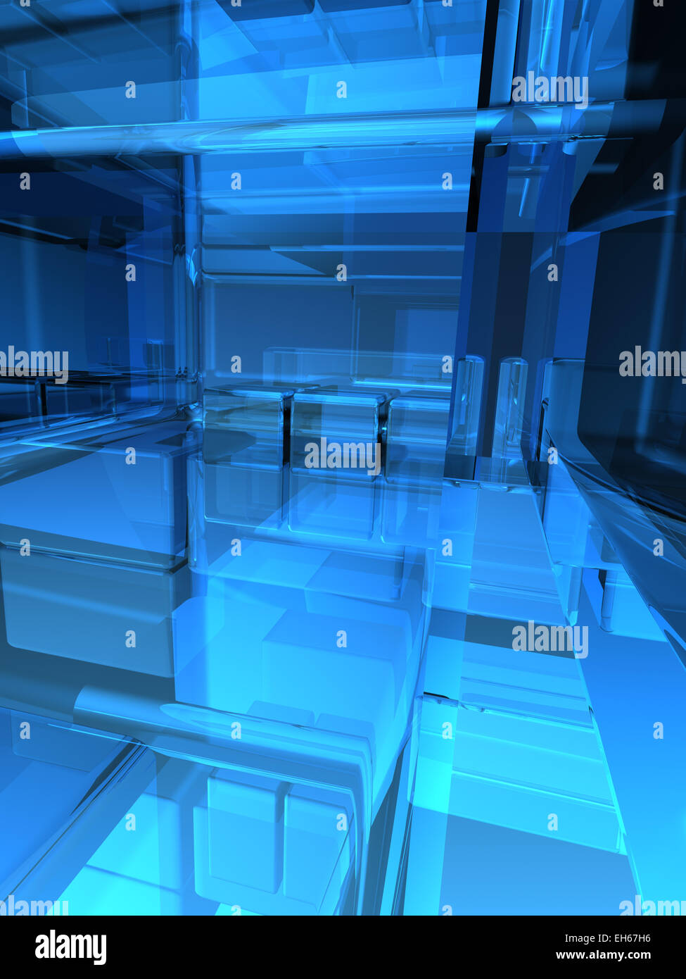 blue blend abstract background, digitally generated image Stock Photo ...