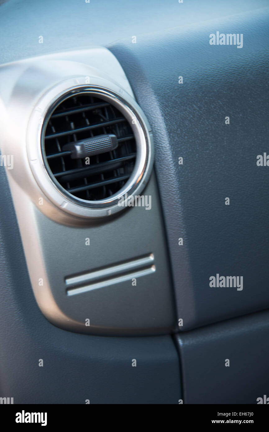 Closeup of an air vent for controlling airflow in an automobile Stock ...