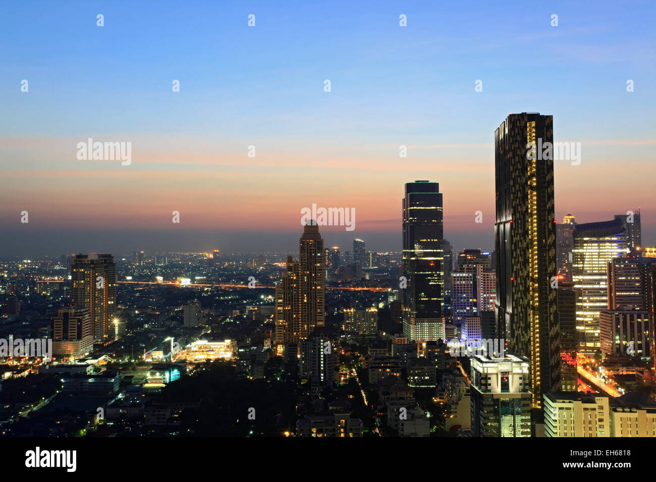 Aerial view of Bangkok Skyline cityscape Thailand Stock Photo - Alamy