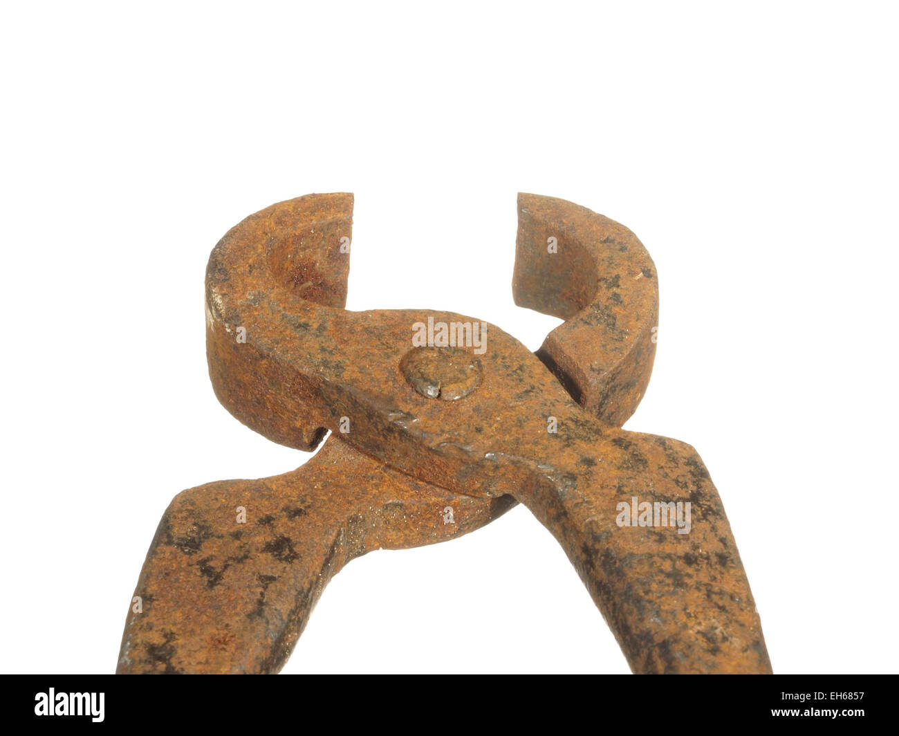 Old rusty pliers isolated on white background Stock Photo - Alamy