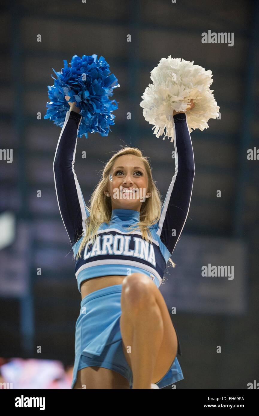 Chapel Hill, NC, USA. 7th Mar, 2015. A UNC cheerleader during the NCAA ...
