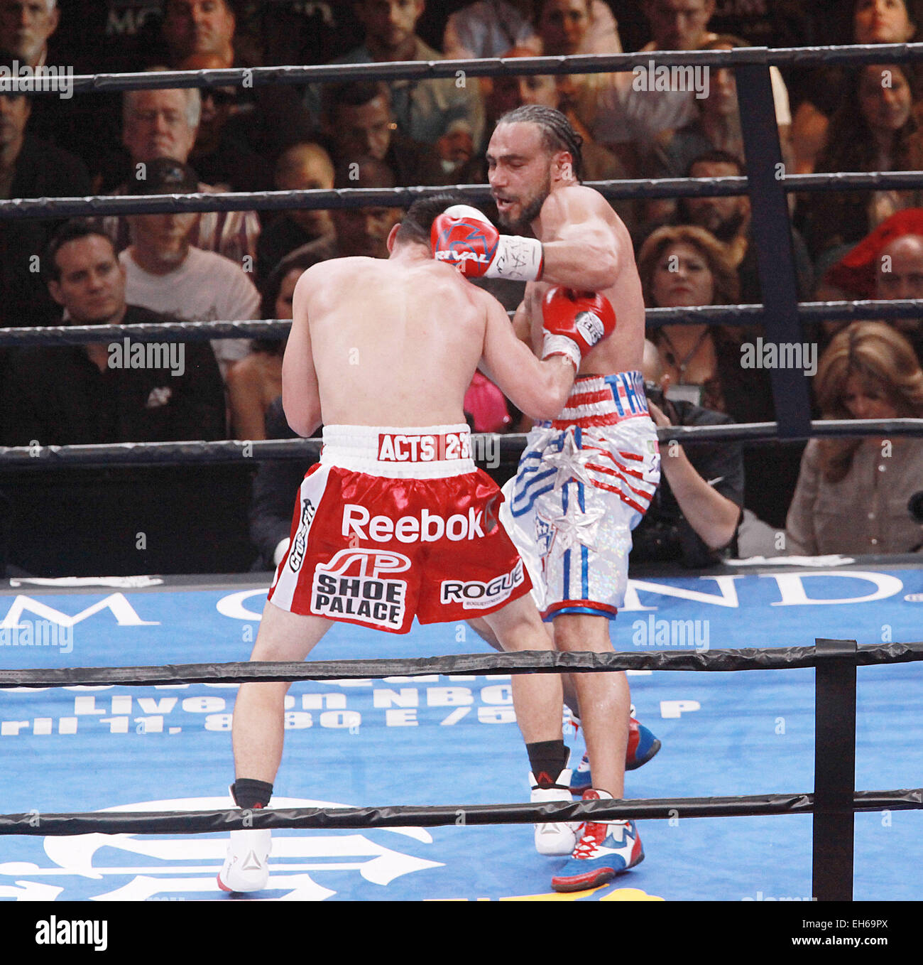 Las Vegas, Nevada, USA. 7th Mar, 2015. Boxers Keith Thurman and Robert ...
