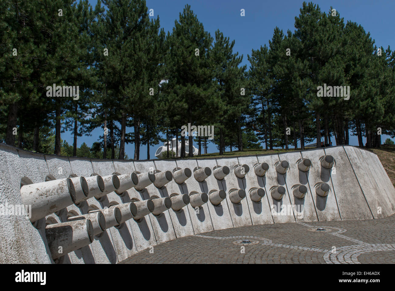 Entrance of Makedonium, Ilinden Uprising Memorial, Kruševo Stock Photo ...