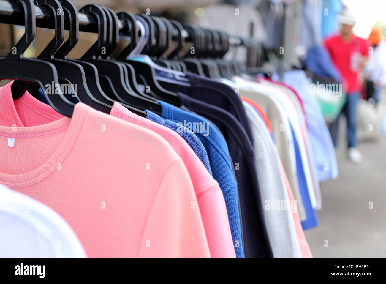 Colorful clothes hanging on clothesline Stock Photo - Alamy