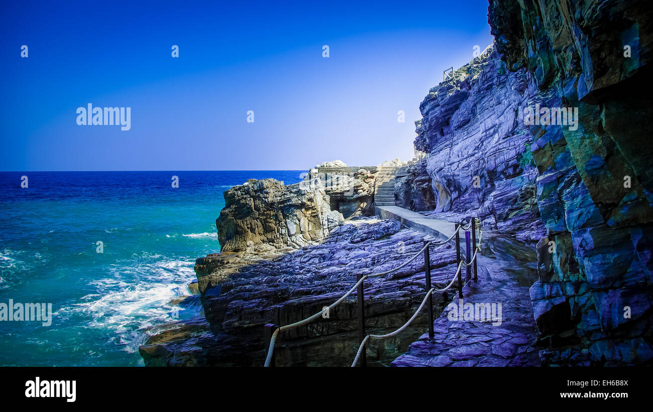 Mylopotamos beach, Pelion, Greece. It is near Tsagarada village in ...