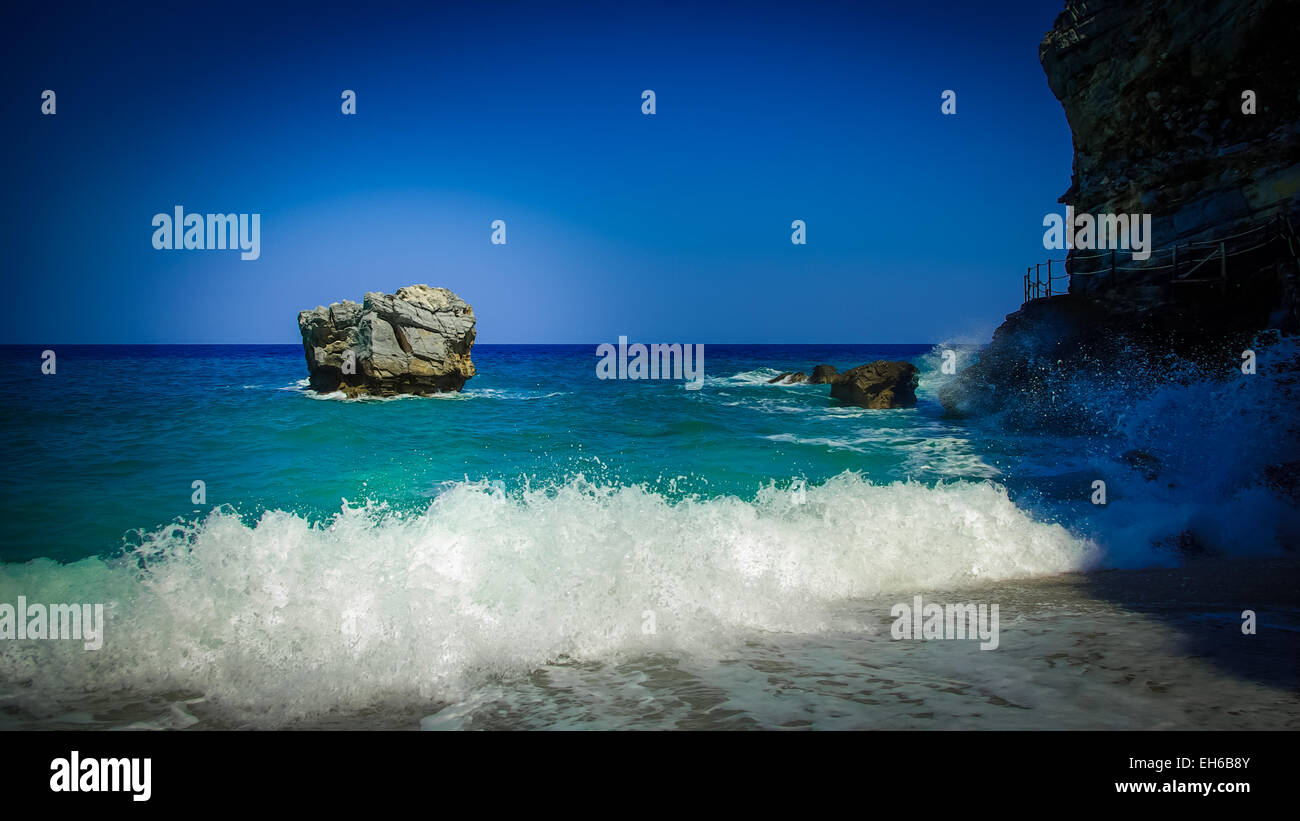 Beach mylopotamos pilio greece mediterranean hi-res stock photography ...