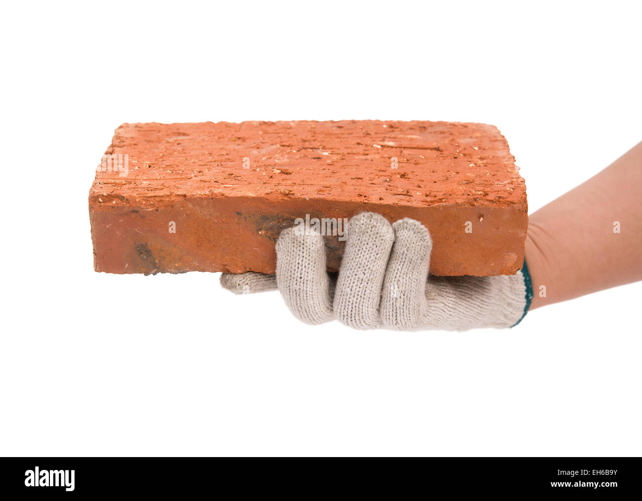 holding a brick with clipping path Stock Photo - Alamy