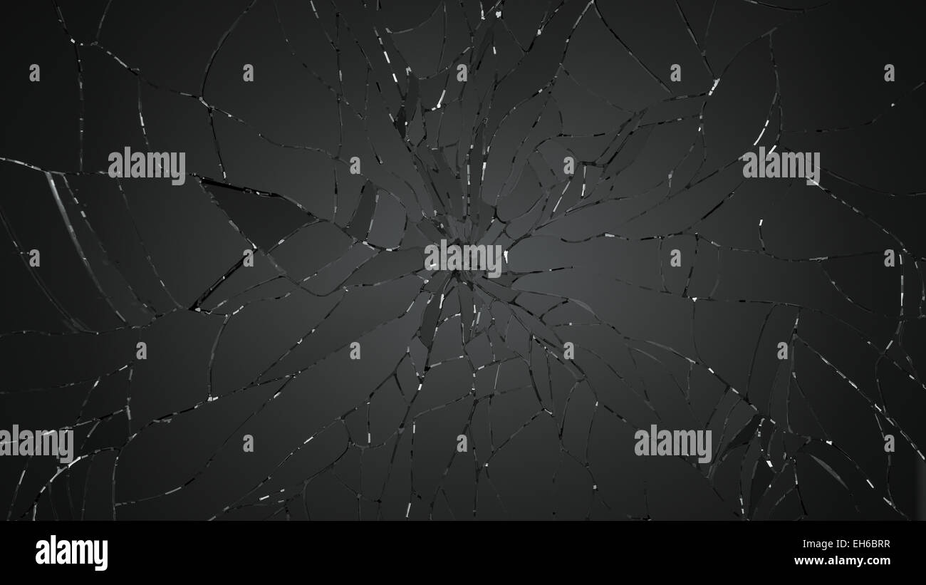 Destructed or demolished glass on black. Large resolution Stock Photo ...