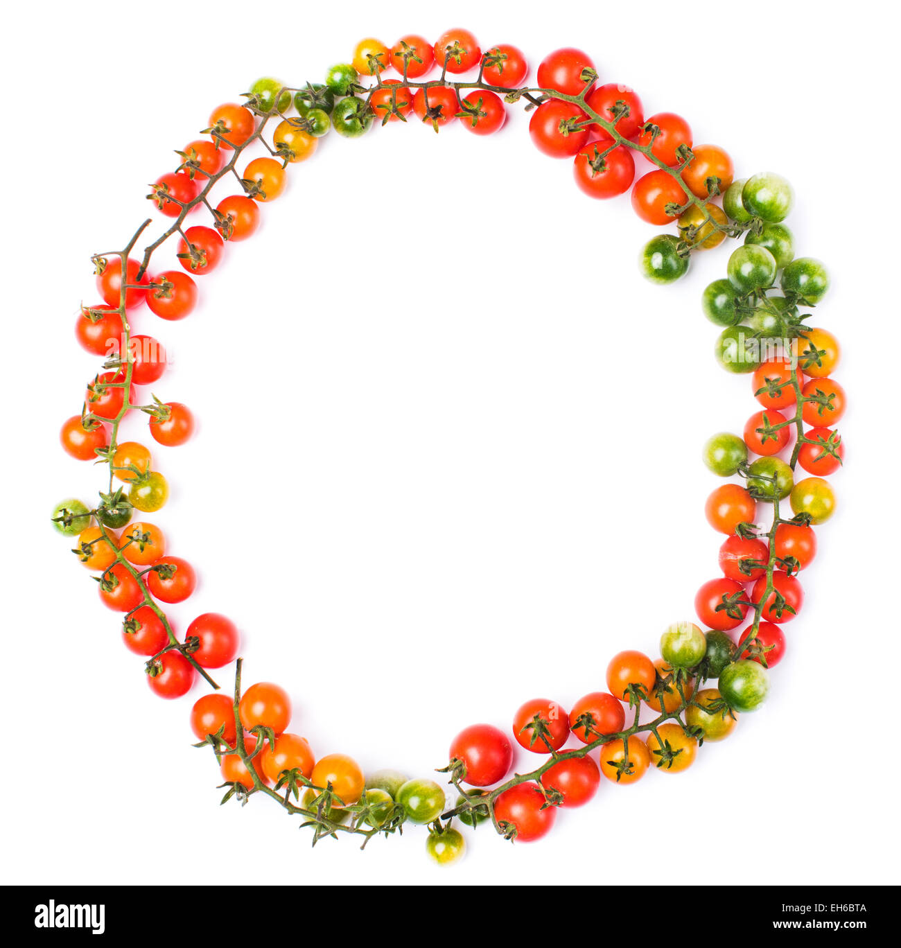 Healthy lifestyle cherry tomatoes circle shape concept Stock Photo - Alamy