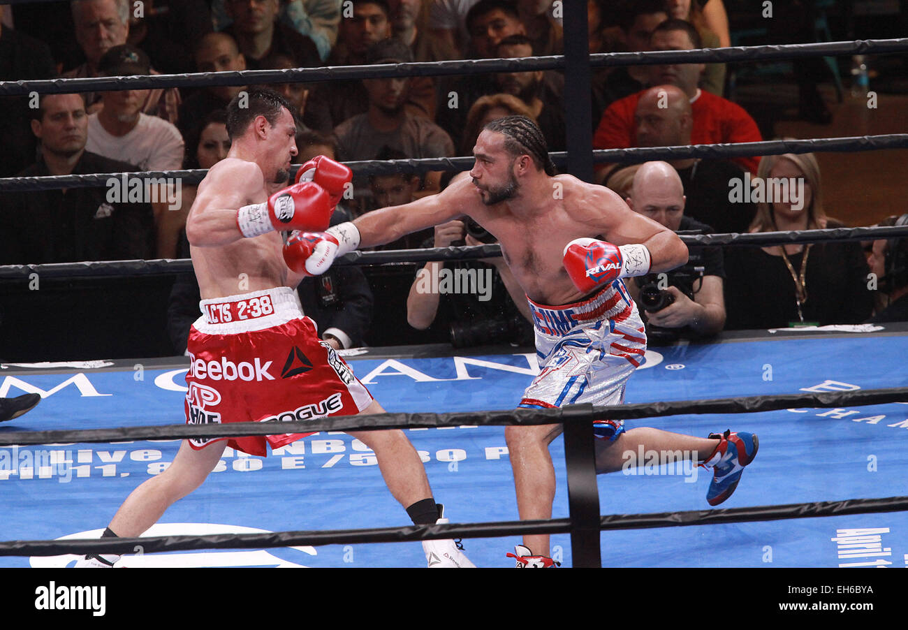 March 8, 2015 - Las Vegas, Nevada, United States - Boxers Keith Thurman ...