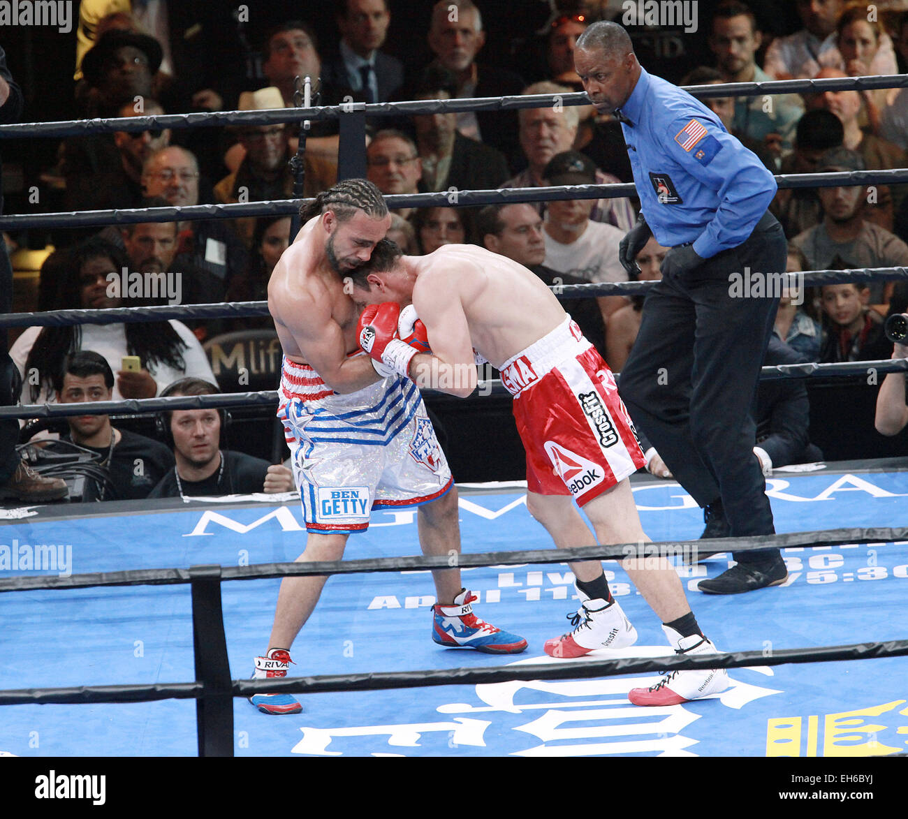 March 8, 2015 - Las Vegas, Nevada, United States - Boxers Keith Thurman ...