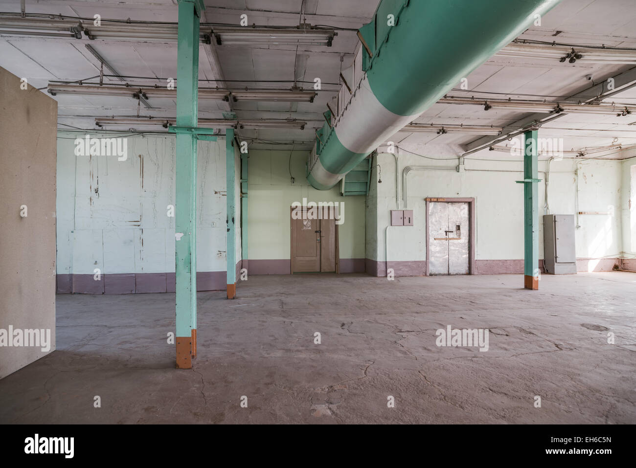 Empty warehouse office or commercial area, industrial background Stock ...