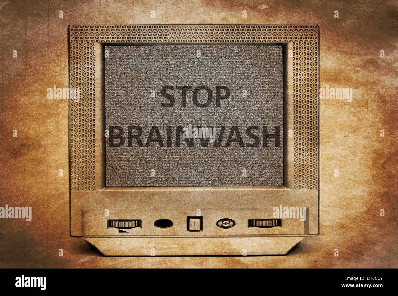 TV stop brainwash Stock Photo - Alamy