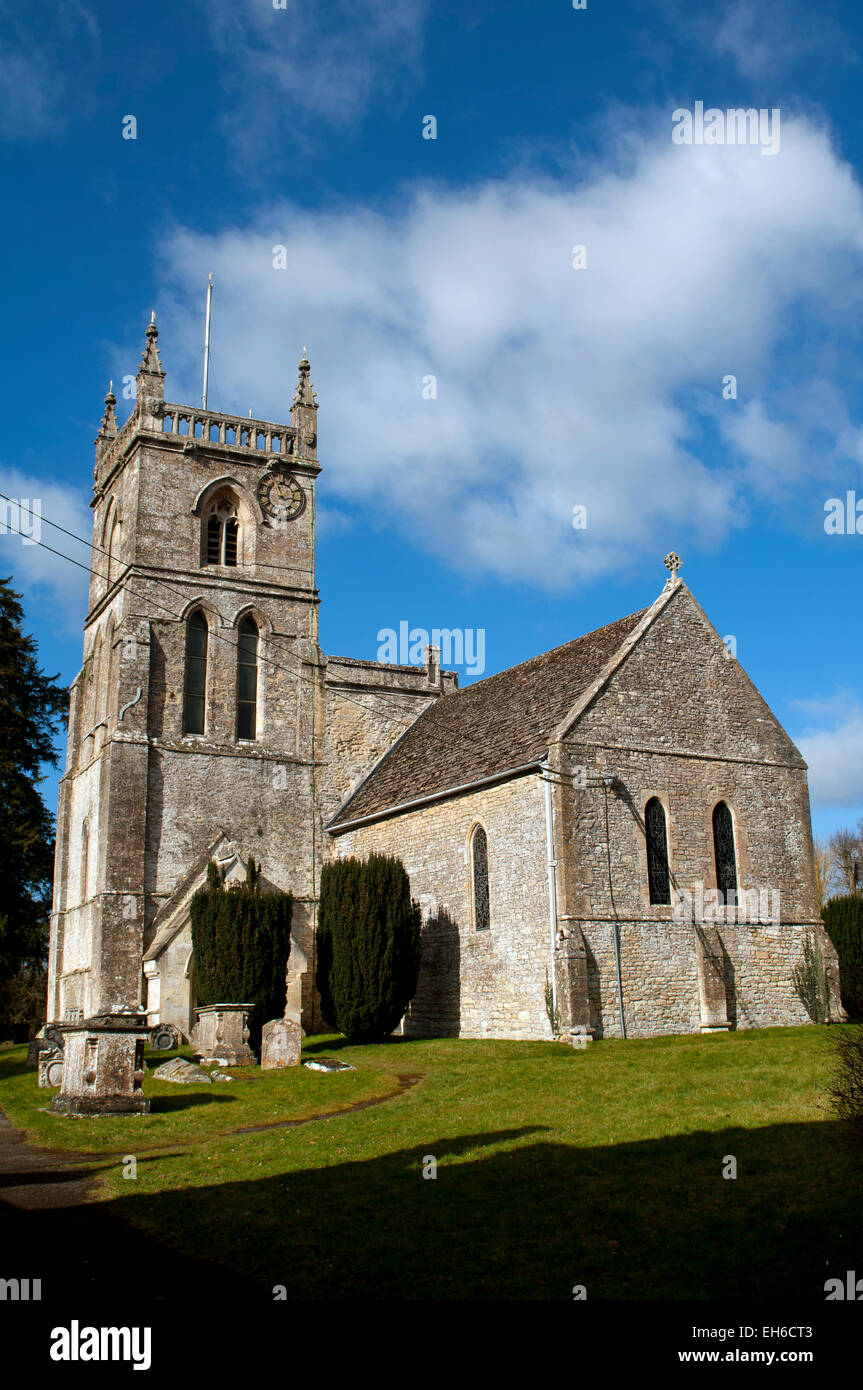 St. John the Baptist Church, Coln St. Aldwyns, Gloucestershire, England ...