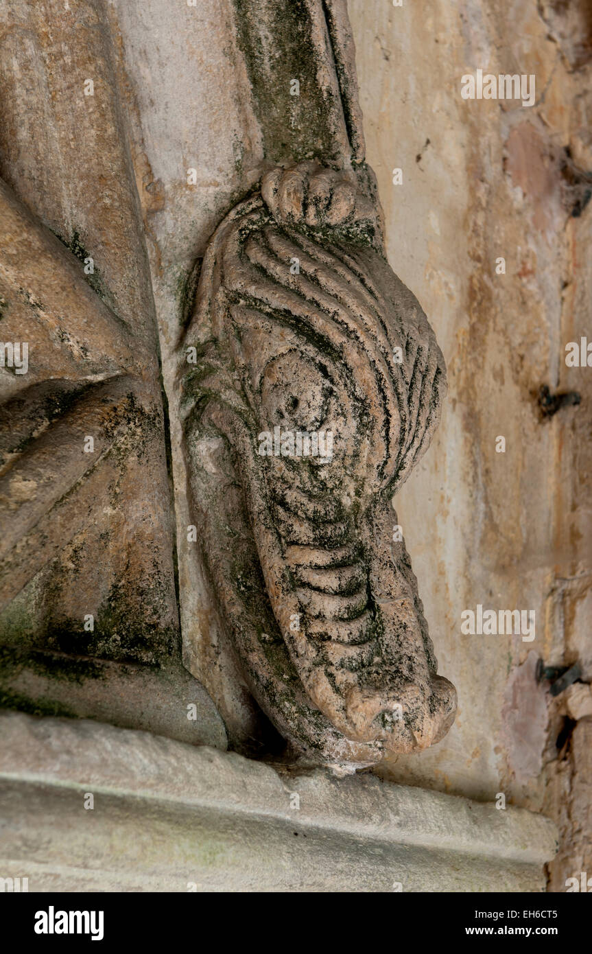 Doorway carving, St. John the Baptist Church, Coln St. Aldwyns ...