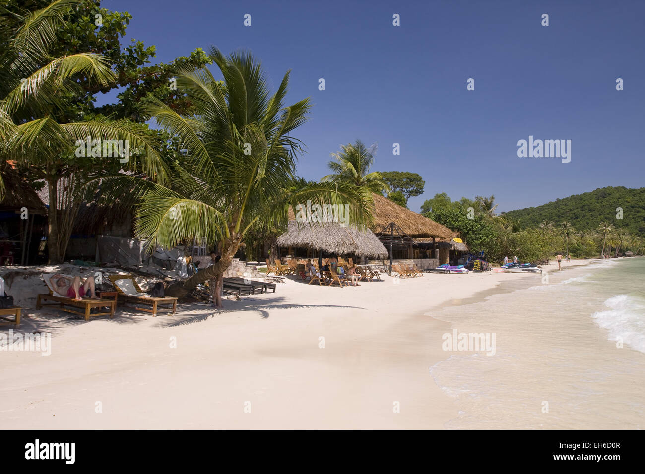 South sea beach Bai Sao beach in the south of the island Phu Quoc ...