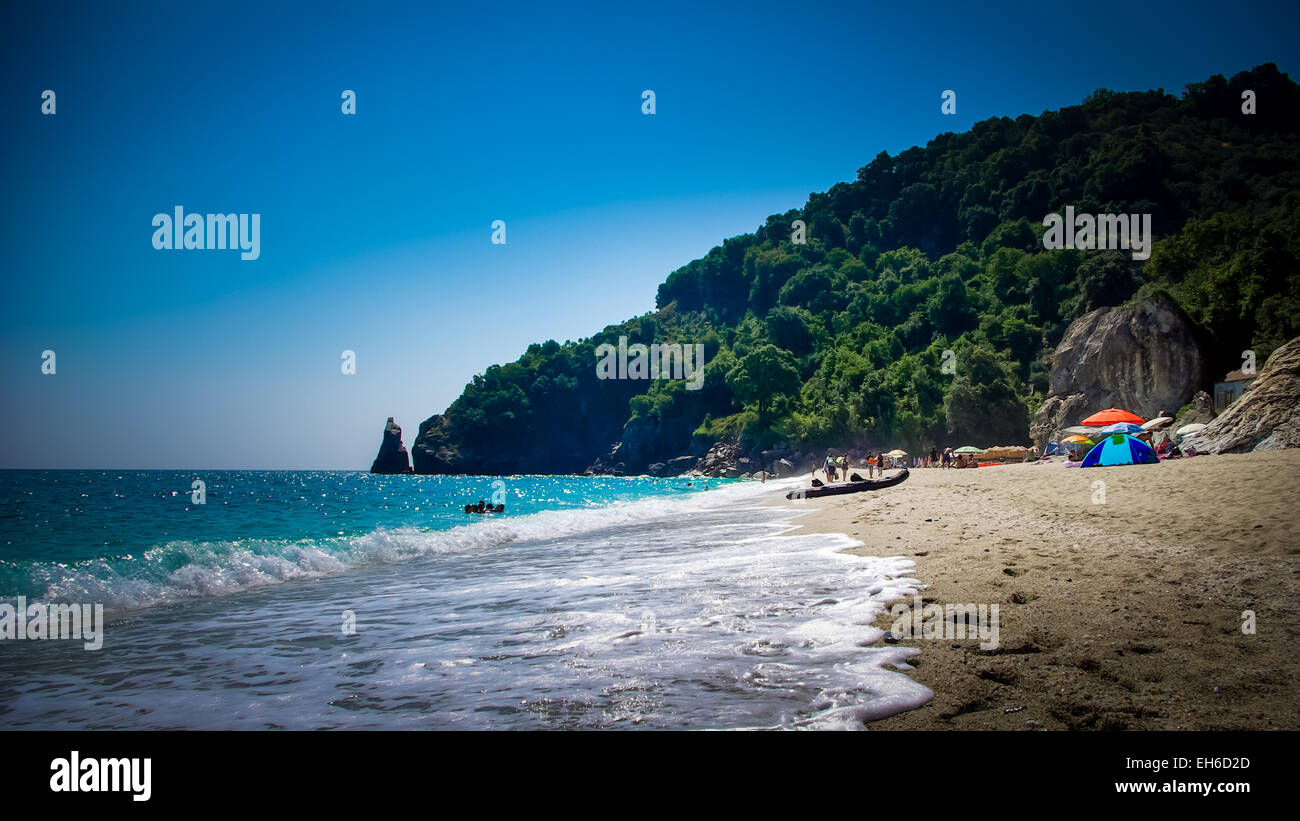 Hagia Saranta Beach, Pelion, Greece. One of the most beautiful beaches ...
